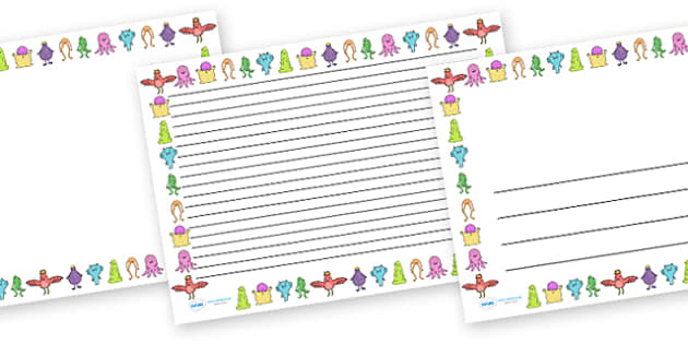 Monster Full Page Borders (Landscape) - page border, border