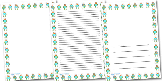 Alien Portrait Page Borders- Portrait Page Borders - Page