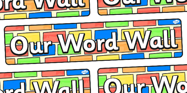 Our Word Wall Display Colour Bricks - our word wall display