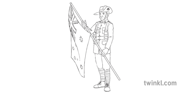Anzac Soldier Coloring Page Free Printable Pages Sketch Coloring Page