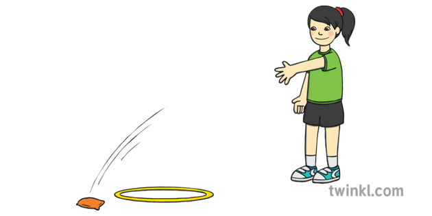 Child Throwing Bean Bag PE Sports Day KS1 Illustration - Twinkl