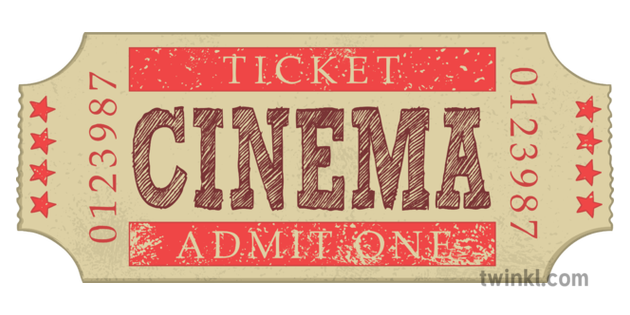 Cinema Ticket Illustration Twinkl