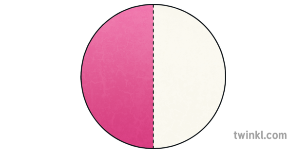 Circle With Half Shaded Fractions Maths Shapes KS2 Illustration Twinkl circle-with-half-shaded-fractions-maths-shapes-ks2-illustration-twinkl