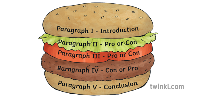 Essay Plan Burger Diagram Writing Structure Paragraph History KS4