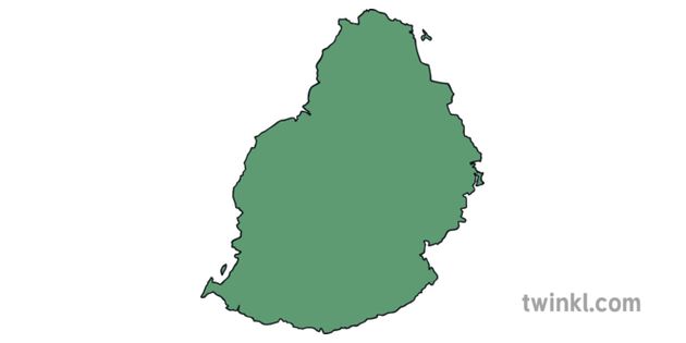 Mauritius Island Shape