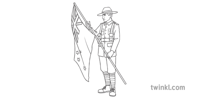 Anzac Soldier Coloring Page Free Printable Pages Sketch Coloring Page