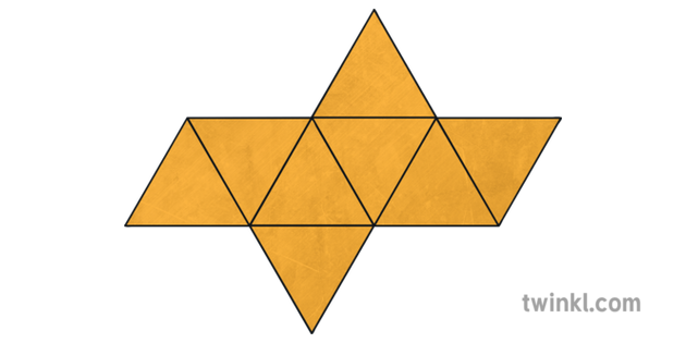 Octahedron Net Illustration - Twinkl
