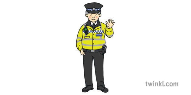 Policeman Police Officer Man People Who Helps Us UK KS1 Illustration