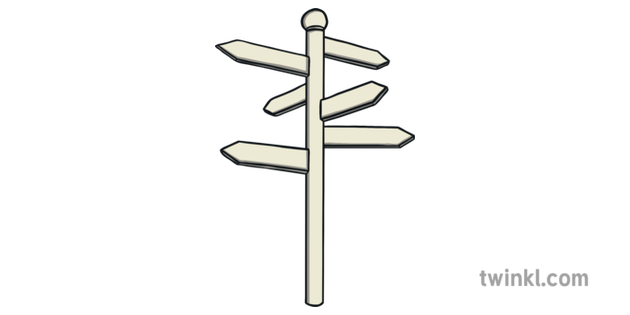 Signpost Illustration - Twinkl