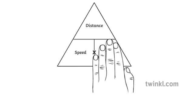 Time Covered Pyramid Maths Distance Speed Formula Triangle Secondary Black