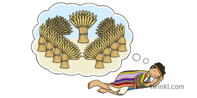 Joseph Dreaming About Bowing Wheat Sheaves 1 Illustration - Twinkl