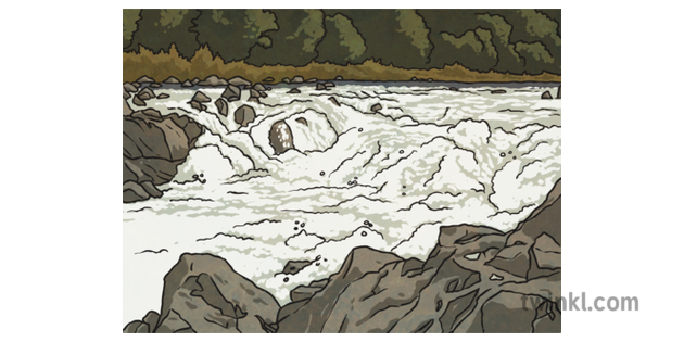 River Rapids 1 Illustration - Twinkl