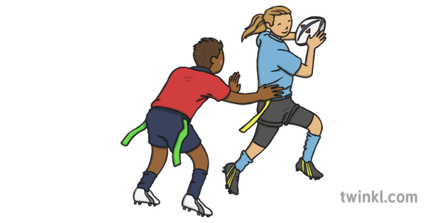 Tag Rugby Illustration - Twinkl