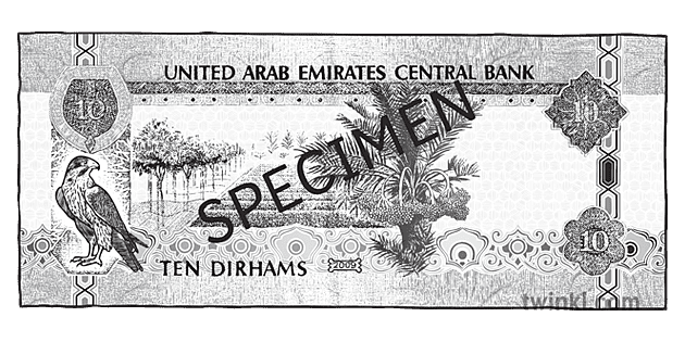 10 aed note black and white 2 - Twinkl