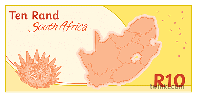 10 Rand note kudu afirka kudi sakandare - Twinkl