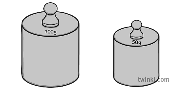 100克和50克重量 Illustration - Twinkl