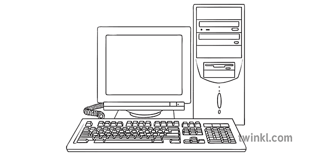 1990s desktop computer general pc technology retro secondary bw rgb