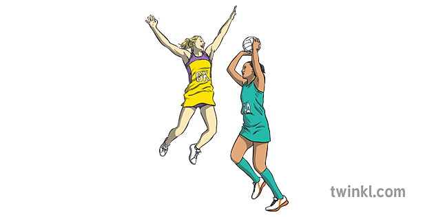 2 kobiety grające w siatkówkę Illustration - Twinkl