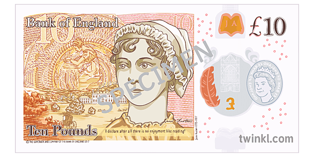 2017 10 pound note uk money currency jane austen secondary