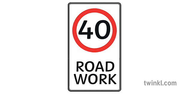 40 Road work ds australian Road Signs ks1 - Twinkl