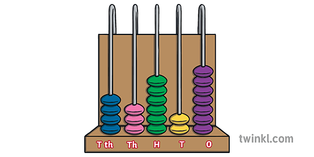 5 angka angka spike abacus Illustration - Twinkl