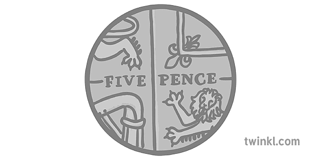 5 سکه و پنج سکه Illustration - Twinkl