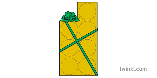 7 numicon number form gift wrap present eyfs - Twinkl