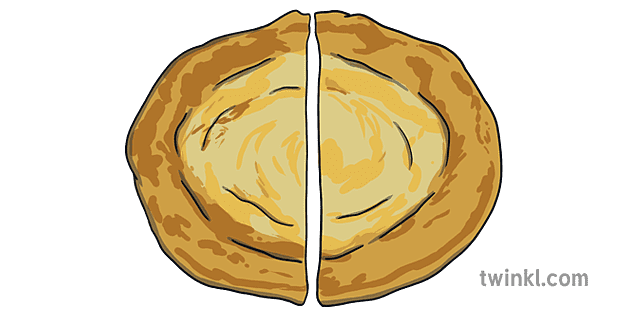 A Top View of an Australian Meat Pie Cut in Half Illustration - Twinkl