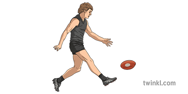 AFL играч удирање Illustration - Twinkl