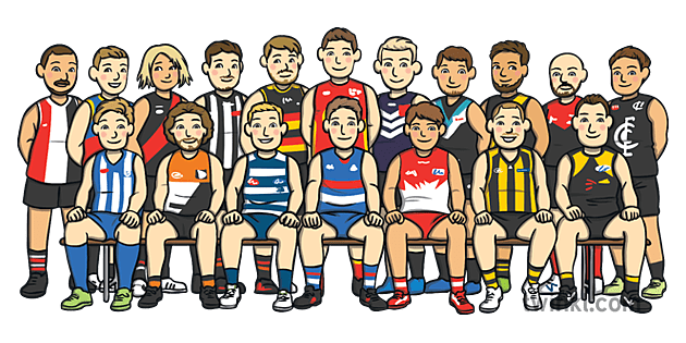 afl team football team sports australia ks1 Illustration - Twinkl