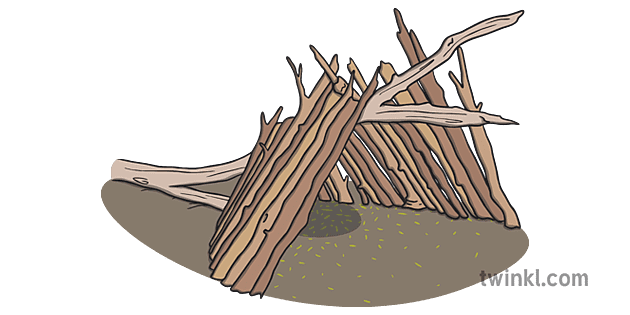 Aboriginal Humpy Shelter Illustration - Twinkl