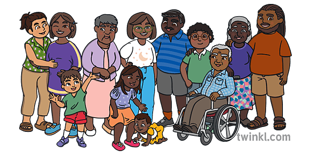 Aboriginal and Torres Strait Islander Extended Family Png Illustration