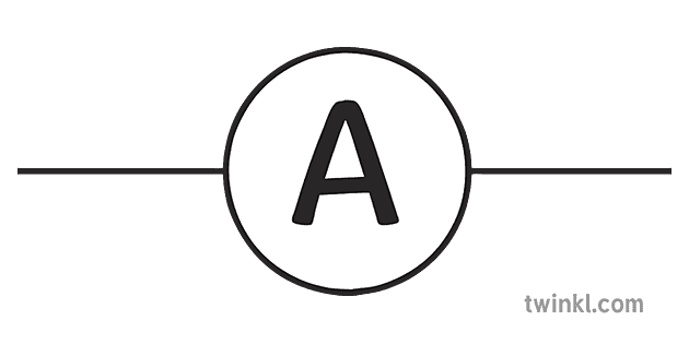 amperímetro símbolo circuitos electricidad ciencia ks4 bw rgb