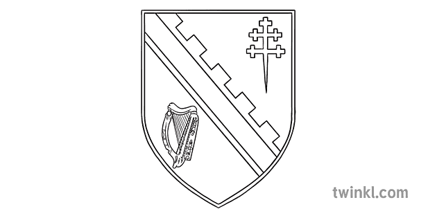 armagh gaa crest black white Illustration - Twinkl