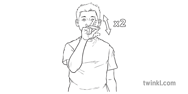 auslan sign duck australian sign language ks2 white and white ...