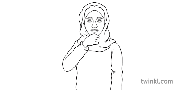 auslan goat sign step 1 australian language sign ks1 ks2 black and ...