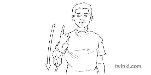 auslan number 1000 australian sign language hands ks2 black and white