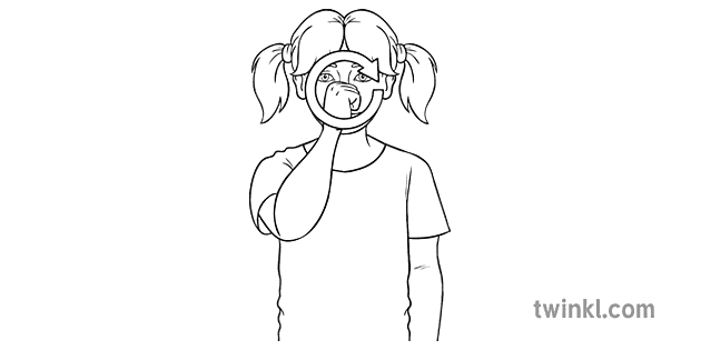 auslan pig sign australian sign language ks1 ks2 black and white rgb