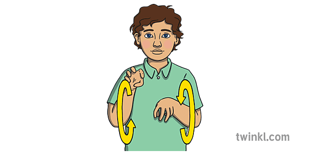 auslan wombat sign step 2 australian sign language ks1 ks2 Illustration