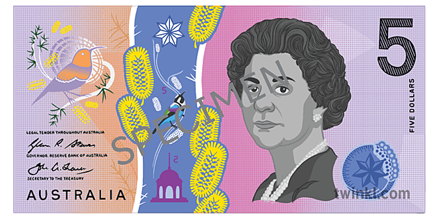 australian bank note five dollars front maths australian money ks3 ks4 2