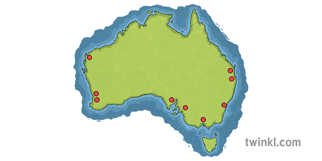 australian desalination plants map water history ks2 Illustration - Twinkl