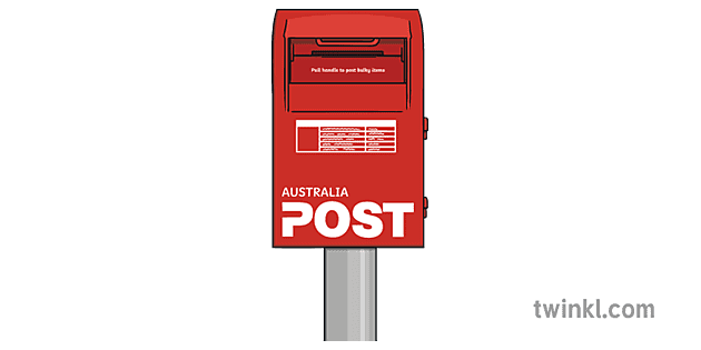 australian post box letter box a2 display poster english ks1