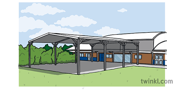 Australian School Undercover Area Illustration - Twinkl