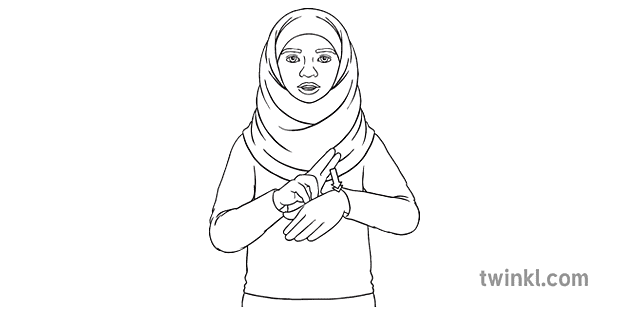 bsl doctor medical british sign language people ks12 black and white