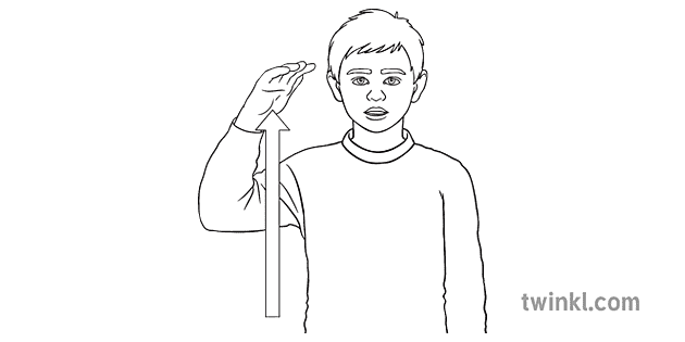 BSL Sign For North Boy Sign Language Inclusion KS2 KS1 Black And White