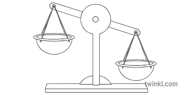Balance Scales Variety 3 KS2 Black and White - Twinkl