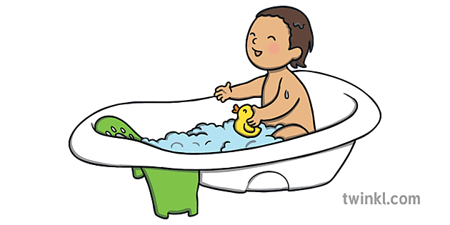 Bath Time Toddler Bedtime Routine Cards Parents EYFS Illustration - Twinkl