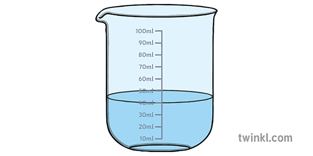 vaso de precipitados que contiene 40 mililitros Illustration - Twinkl