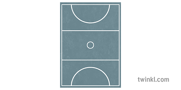 blank netball court y6 netball twinkl move pe ks2 Illustration - Twinkl
