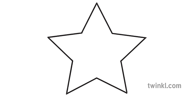 Blank Star Black and White 2 Illustration - Twinkl